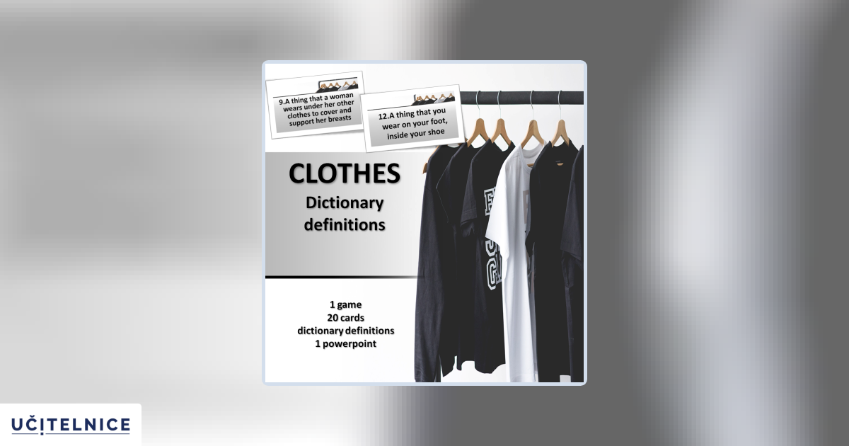Clothes & dictionary definitions | Učitelnice