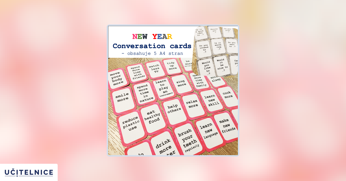 Materiál - New Year - conversation cards