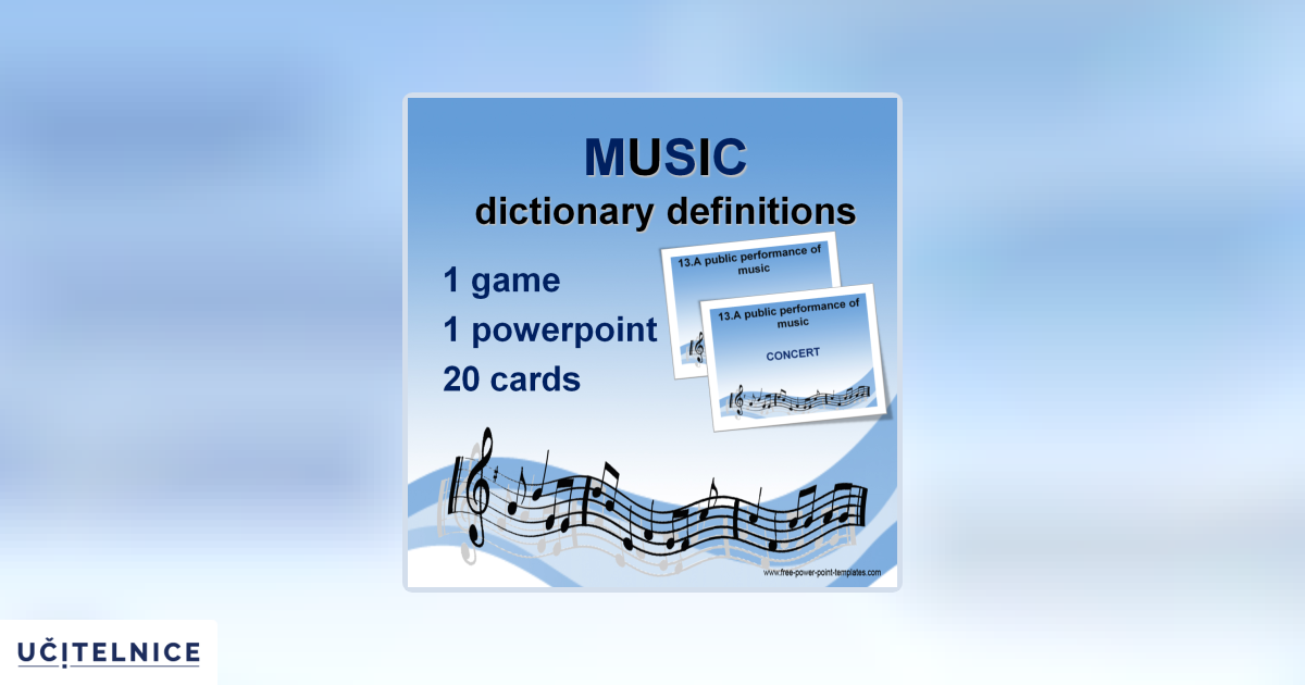 Music & dictionary definitions | Učitelnice