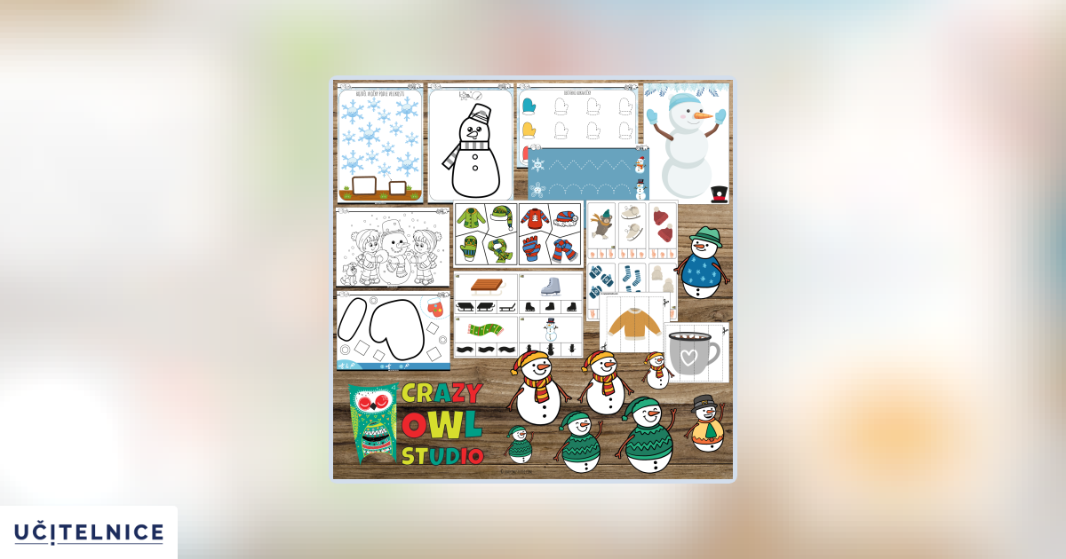 ZIMA – komplet aktivit pro mladší děti (2 – 4 roky) | Učitelnice