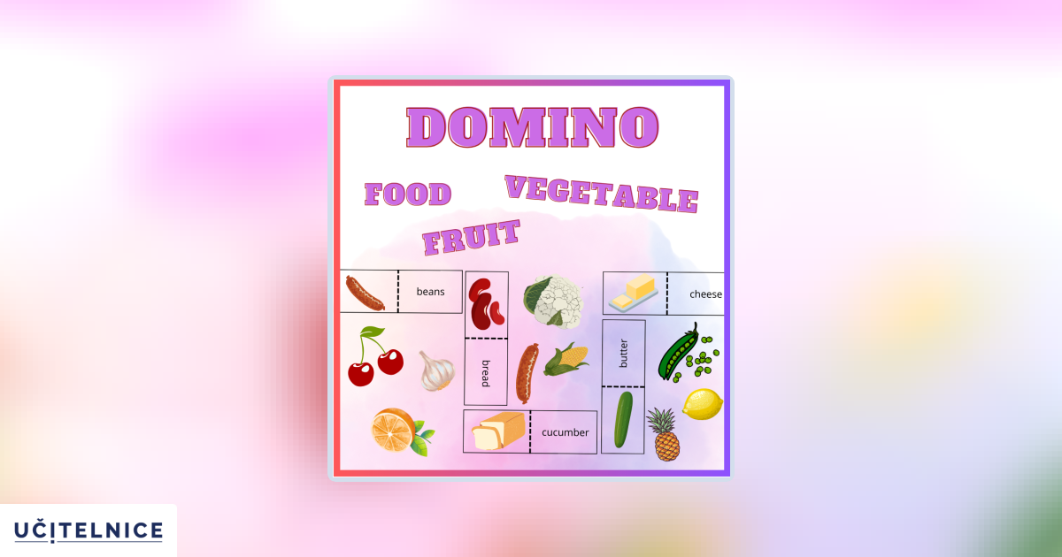 Domino - food, vegetable, fruit | Učitelnice