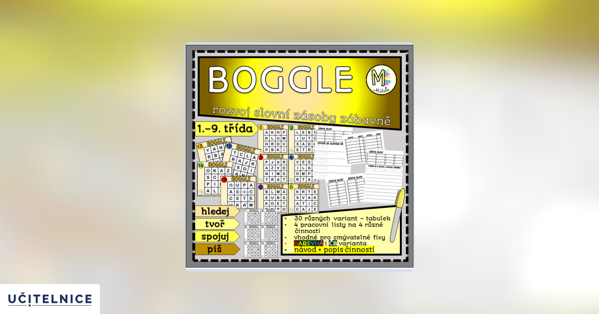 BOGGLE | Učitelnice