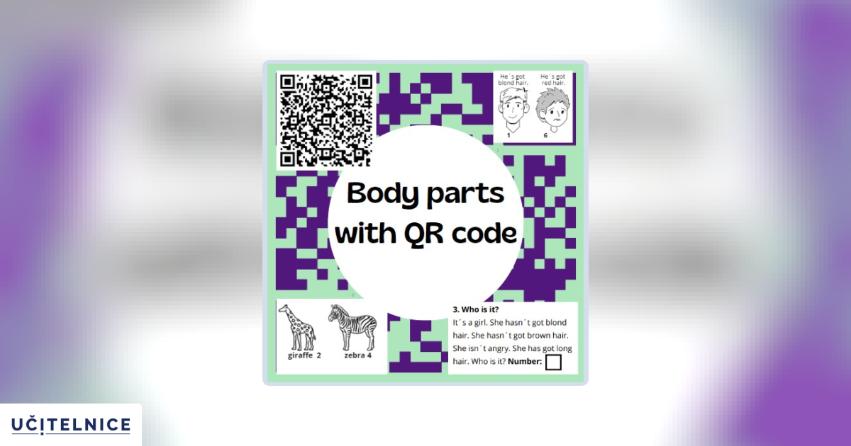 Body parts with QR code | Učitelnice