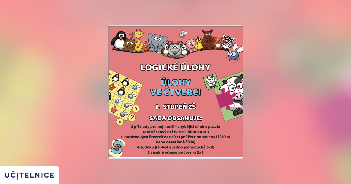 Logické úlohy - úlohy ve čtverci | Učitelnice