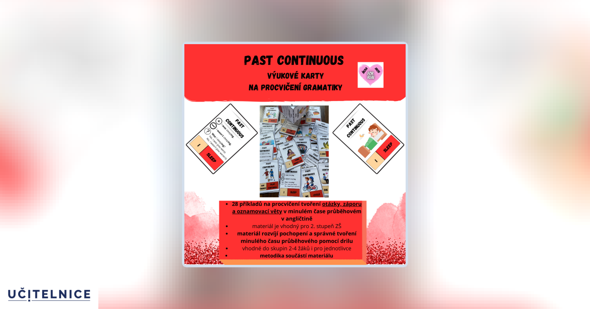 Past continuous - výukové karty | Učitelnice