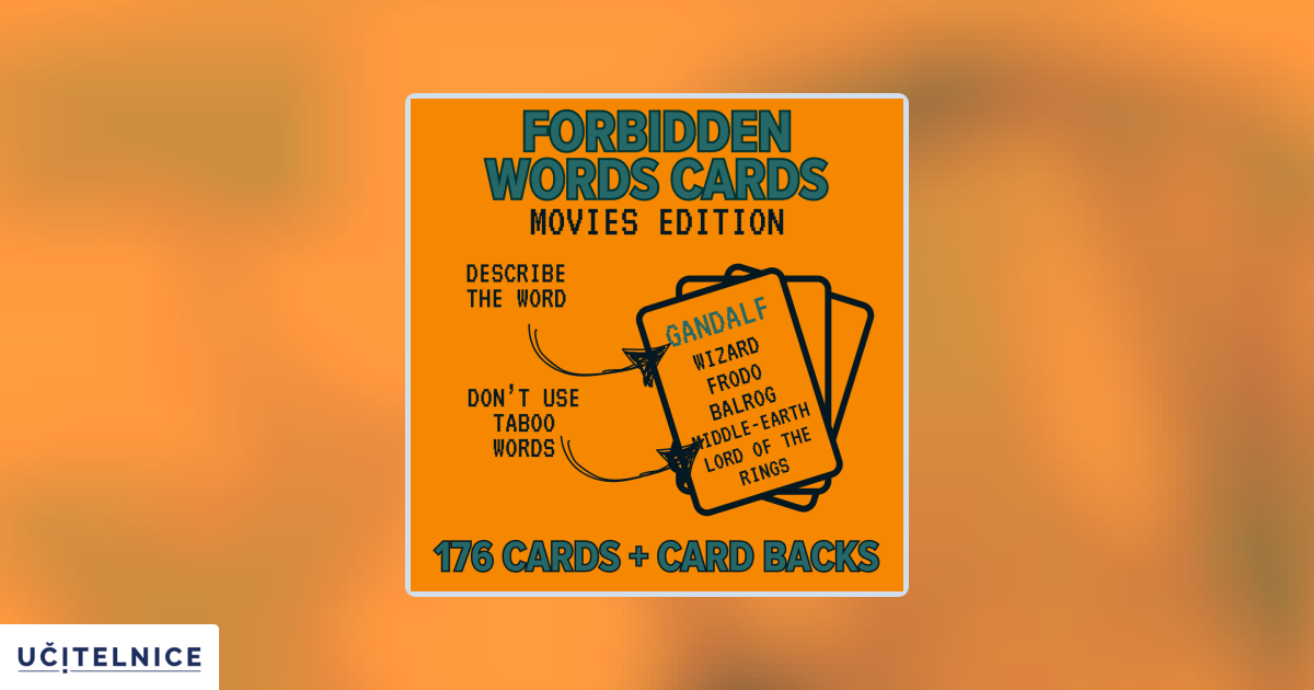Forbidden words karty na slovní zásobu - movie edition (anglický jazyk ...