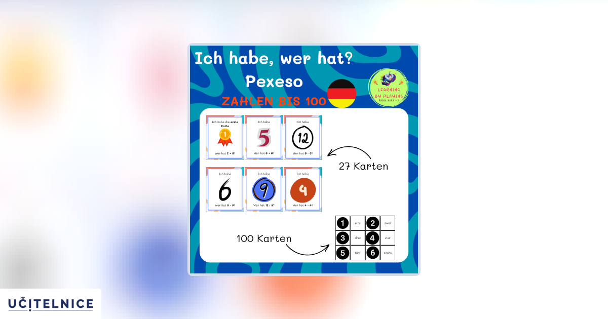 ZAHLEN bis 100 // Ich habe, wer hat? + Pexesokarten | Učitelnice