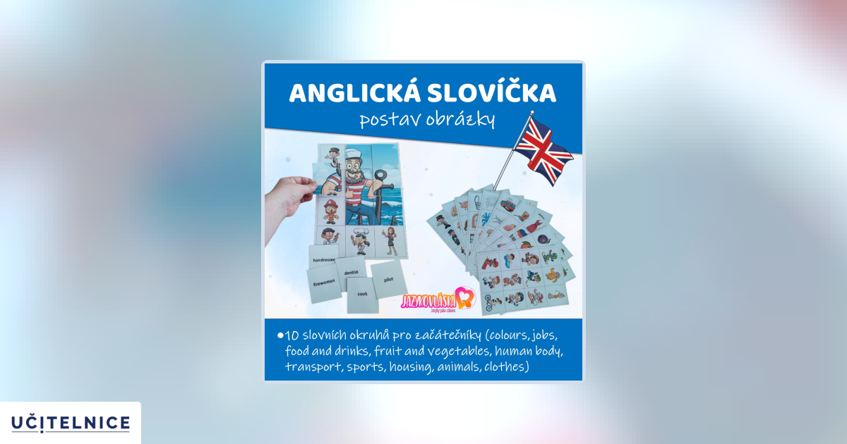 Anglická slovíčka postav obrázky | Učitelnice