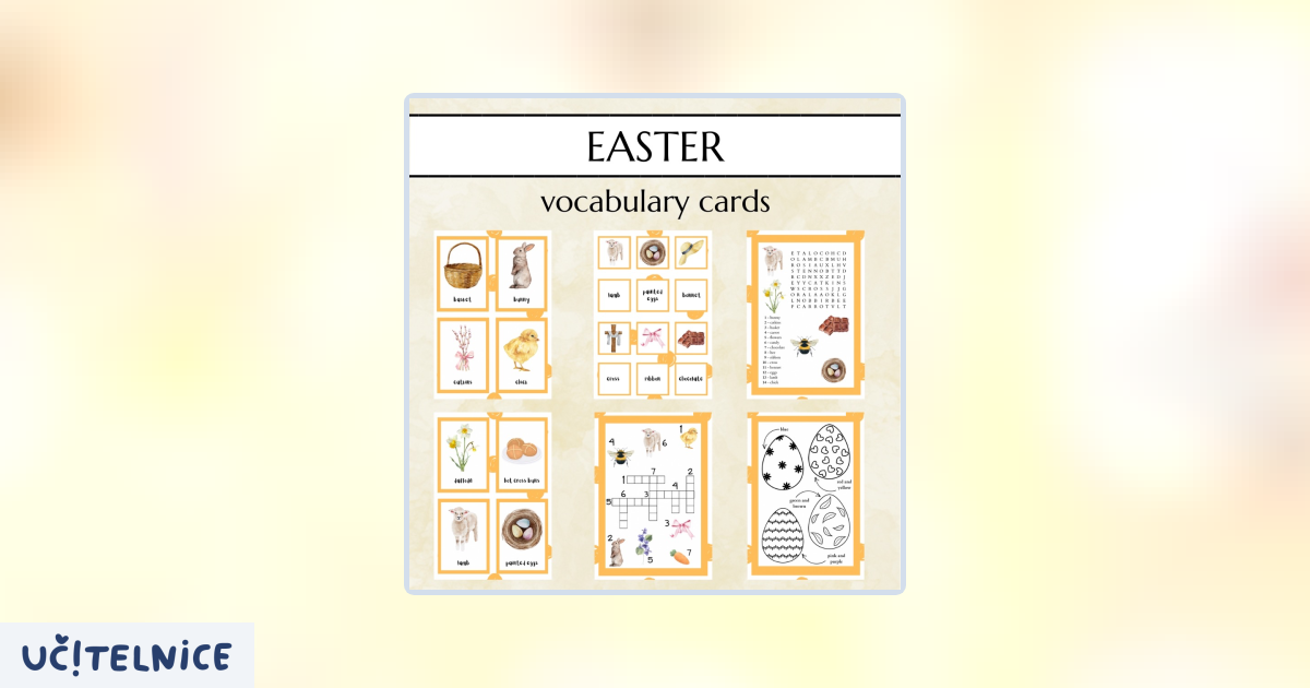 EASTER - vocabulary cards | Učitelnice