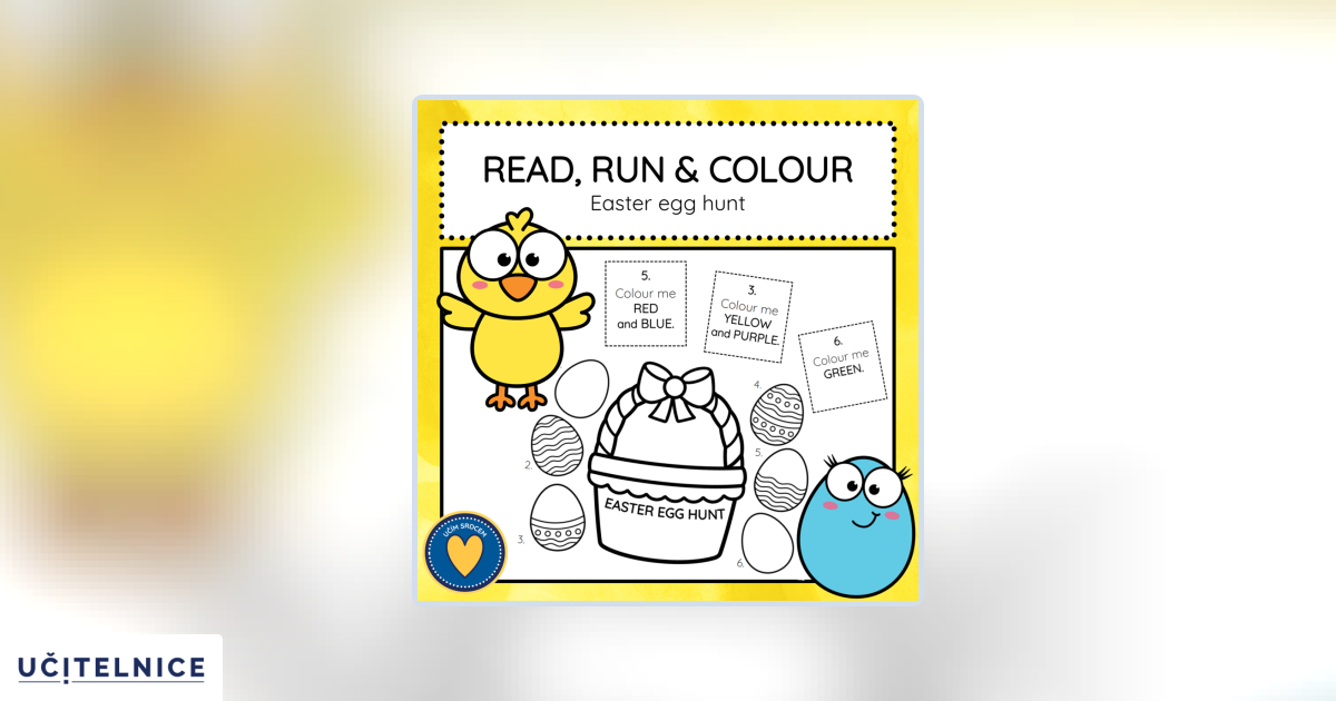Read, run and colour - EASTER EGG HUNT | Učitelnice