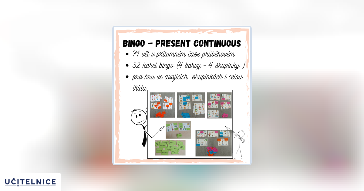 Bingo - present continuous | Učitelnice