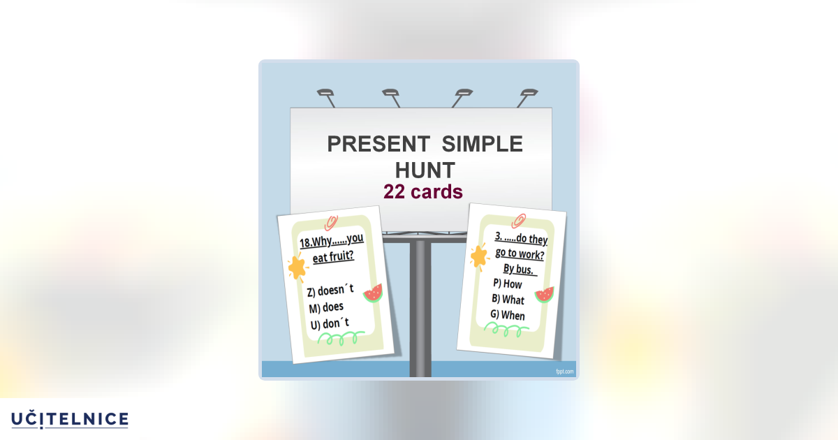 Present simple hunt | Učitelnice