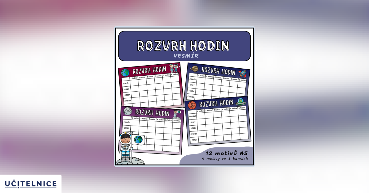 Materiál - Rozvrh hodin pro žáky - Vesmír