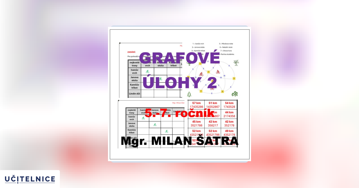 GRAFOVÉ ÚLOHY 2 - 5.-7. ročník | Učitelnice