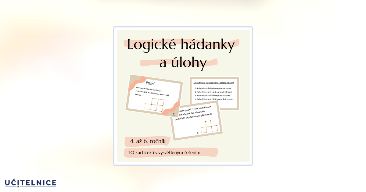Logické úlohy a hádanky | Učitelnice