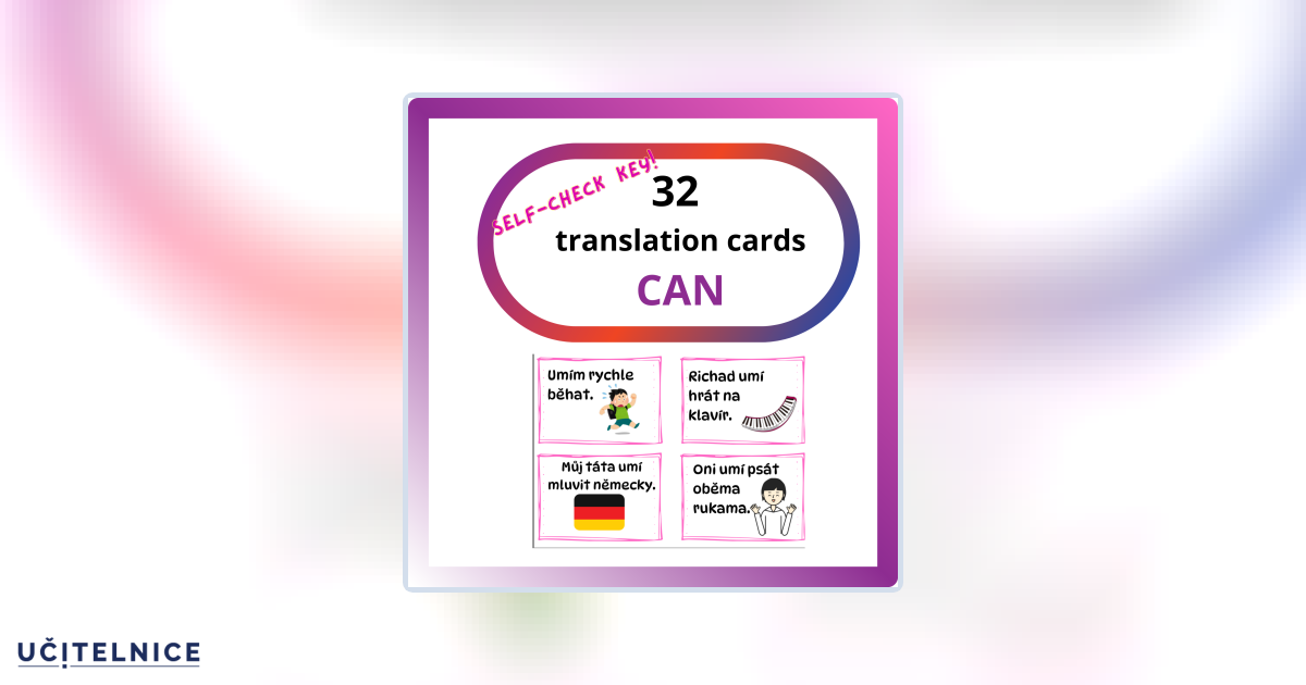 Translation cards & can | Učitelnice