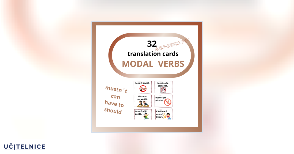 Translation cards & modal verbs | Učitelnice