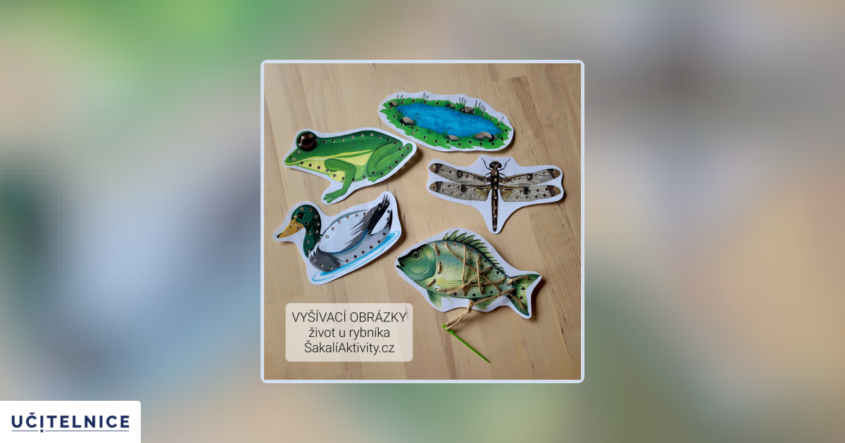 VYŠÍVACÍ OBRÁZKY - Život u rybníka | Učitelnice