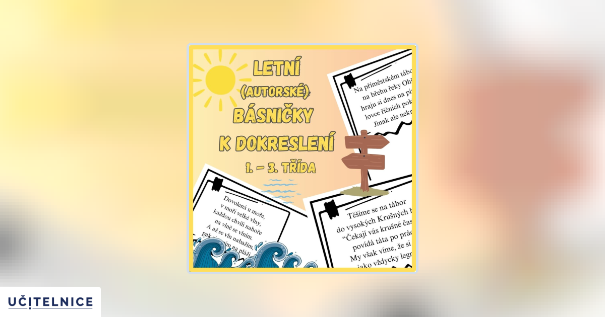 Letní básničky k dokreslení | Učitelnice