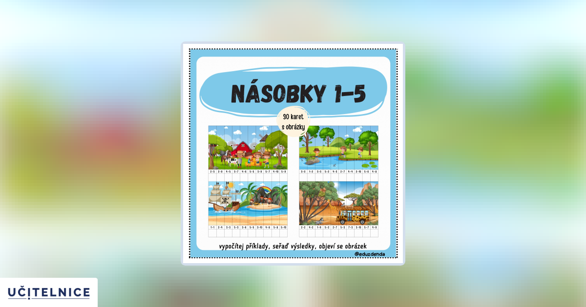 Násobky 1-5, násobení do 50 | Učitelnice