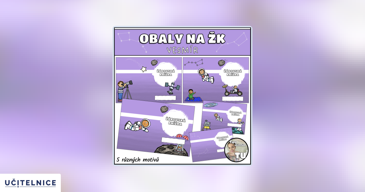 Materiál - Obaly na žákovskou knížku - vesmír