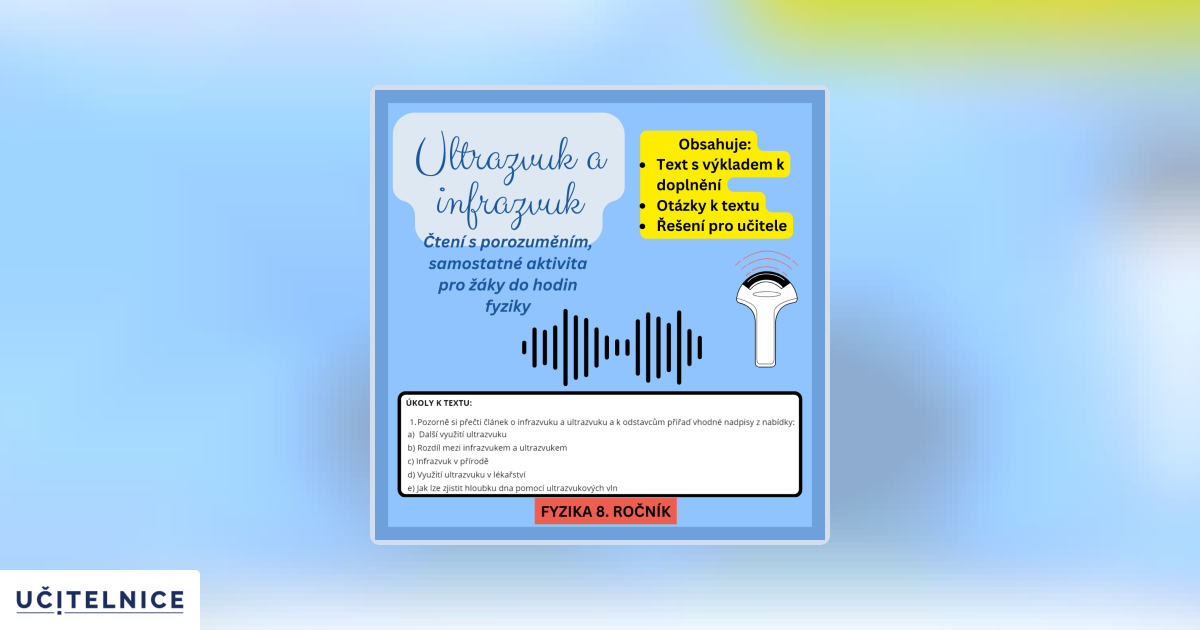 Ultrazvuk a infrazvuk | Učitelnice
