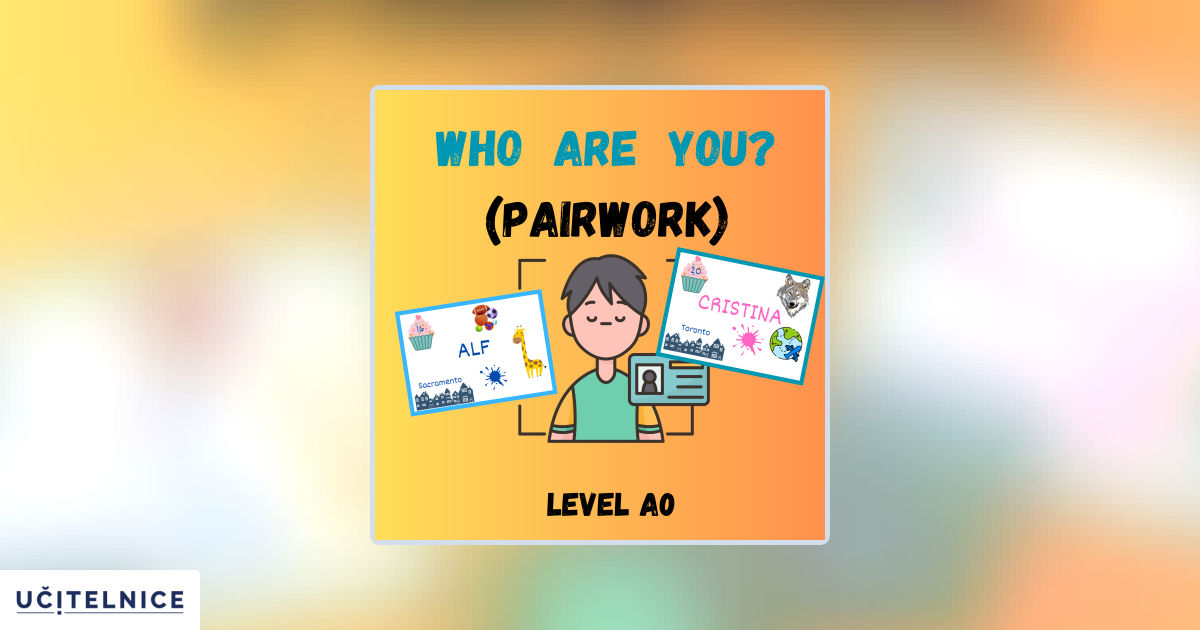 Who are you? (Pairwork) | Učitelnice