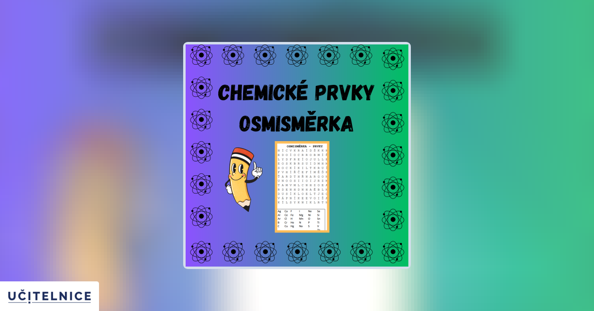 Chemické prvky - osmisměrka | Učitelnice