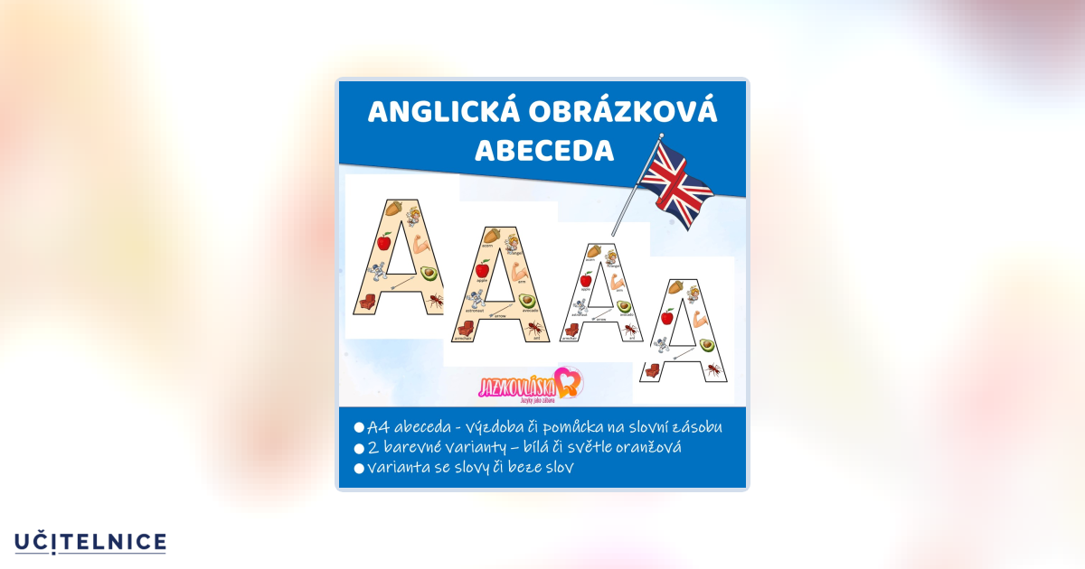 Anglická obrázková abeceda | Učitelnice