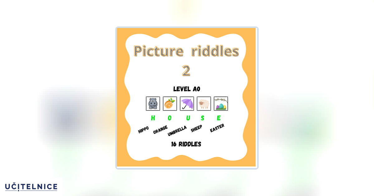 Picture riddles 2 | Učitelnice