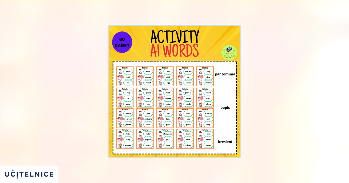 ACTIVITY - A1 WORDS (60 CARDS) | Učitelnice