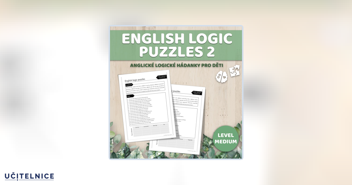 ENGLISH LOGIC PUZZLES 2 | Anglické hádanky pro děti (Level Medium ...