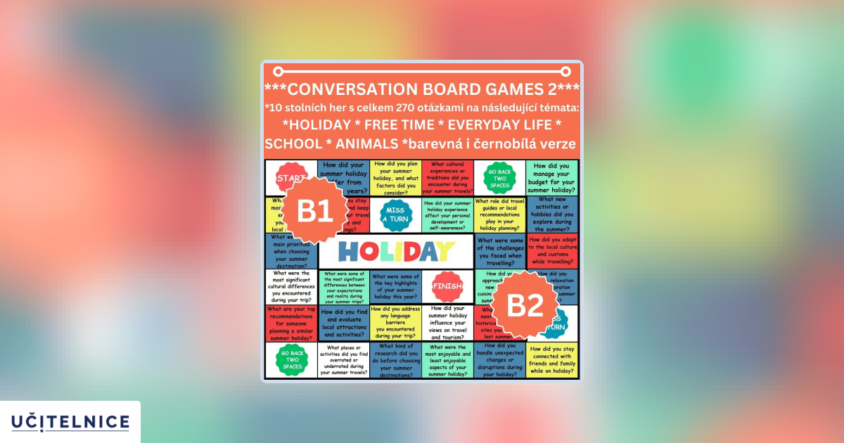 ***CONVERSATION BOARD GAMES 2*** | Učitelnice