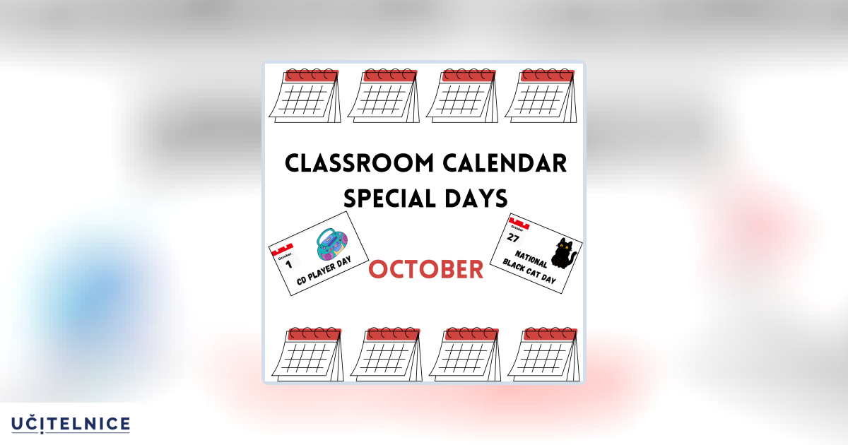 Classroom calendar - October (special days) | Učitelnice