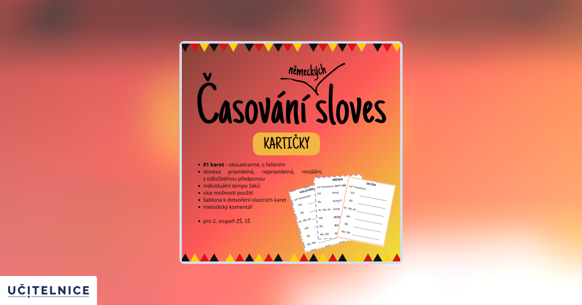 Časování sloves - kartičky | Učitelnice