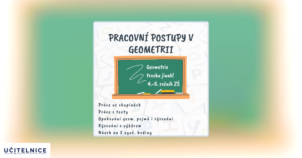 Pracovní postupy v geometrii | Učitelnice