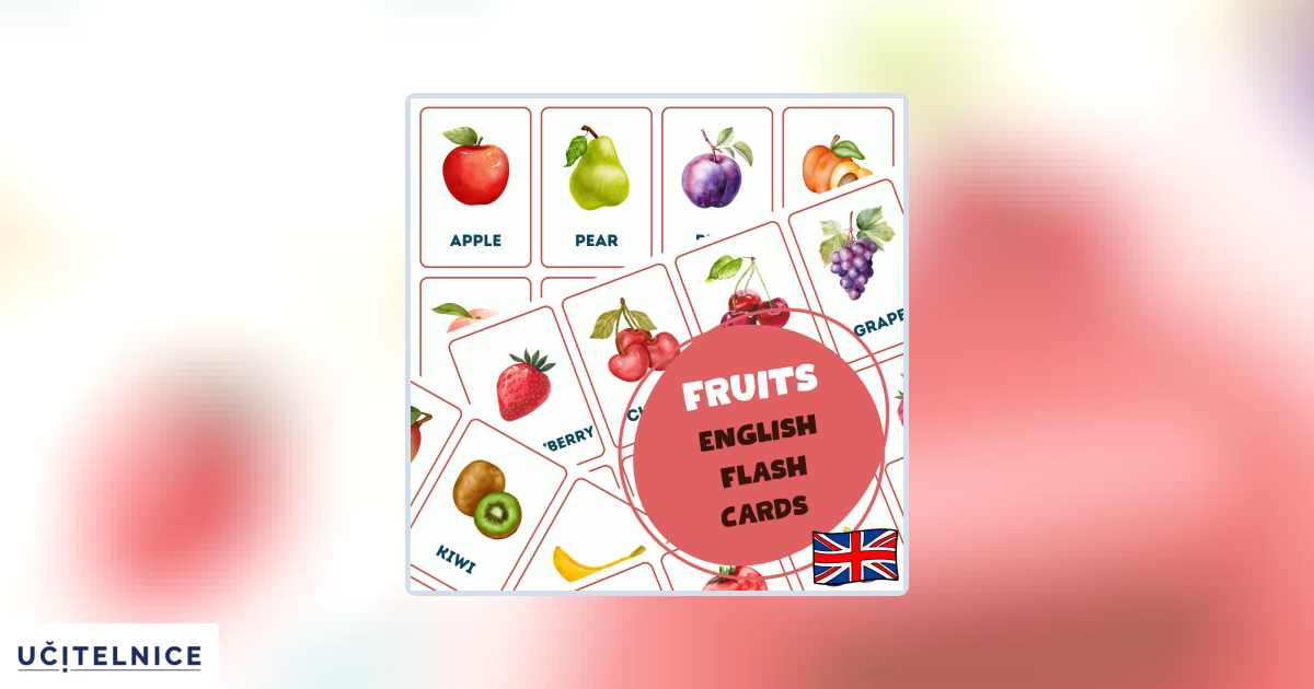FRUITS - English flash cards | Učitelnice