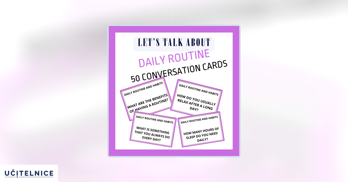 DAILY ROUTINE CONVERSATION CARDS | Učitelnice