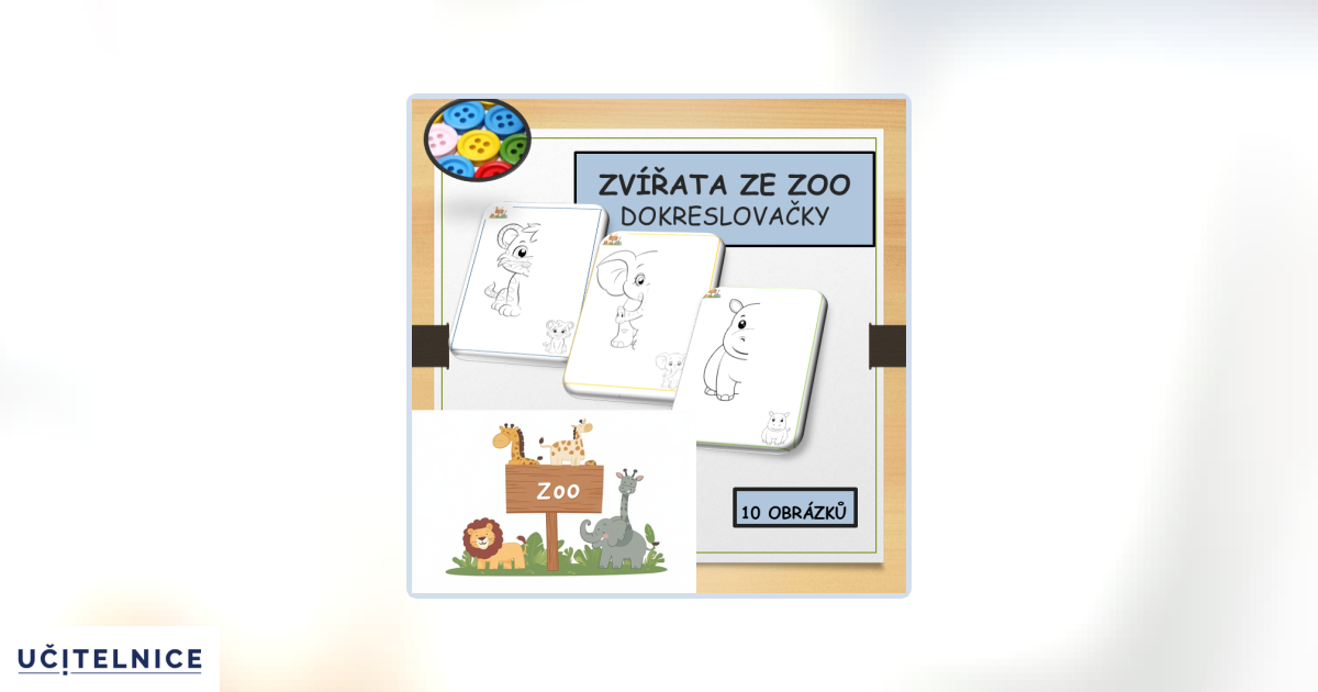 ZVÍŘATA ZE ZOO - DOKRESLOVAČKY | Učitelnice
