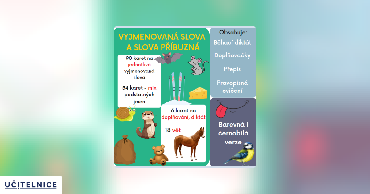 Materiál - Vyjmenovaná slova a slova příbuzná