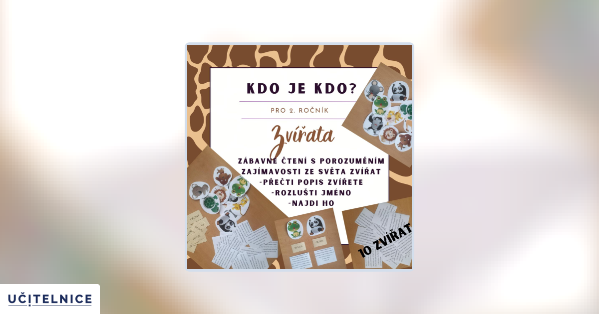 Kdo je kdo? ZVÍŘATA | Učitelnice