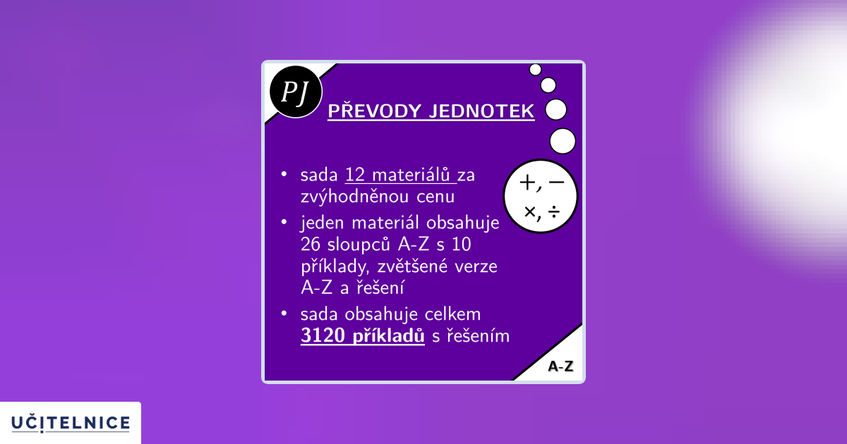 Převody jednotek | fyzika | zvýhodněná sada | Učitelnice