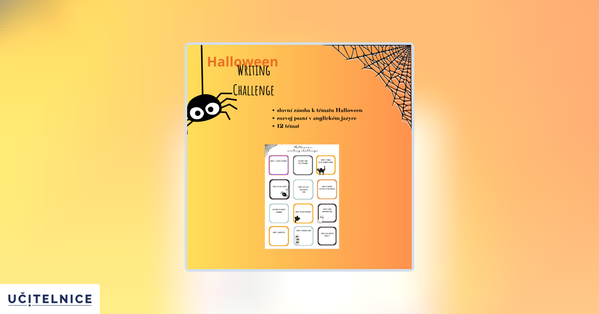 Halloween writing challenge | Učitelnice