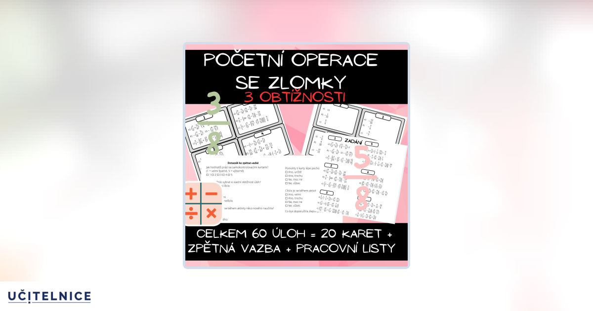 Početní operace se zlomky | Učitelnice