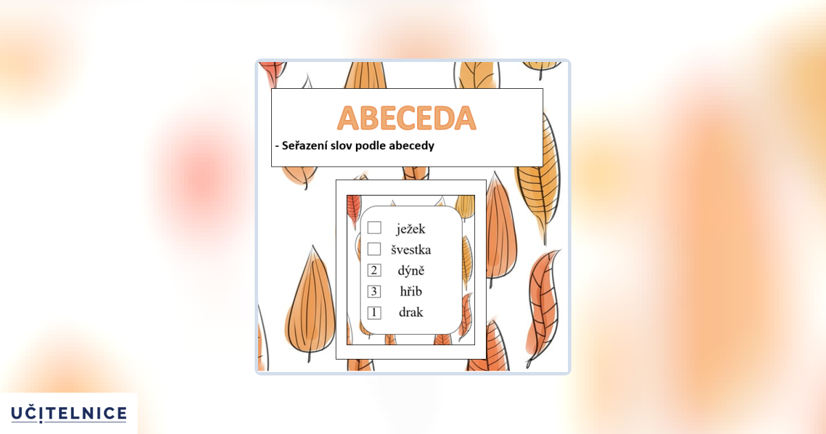 Řazení slov podle abecedy | Učitelnice