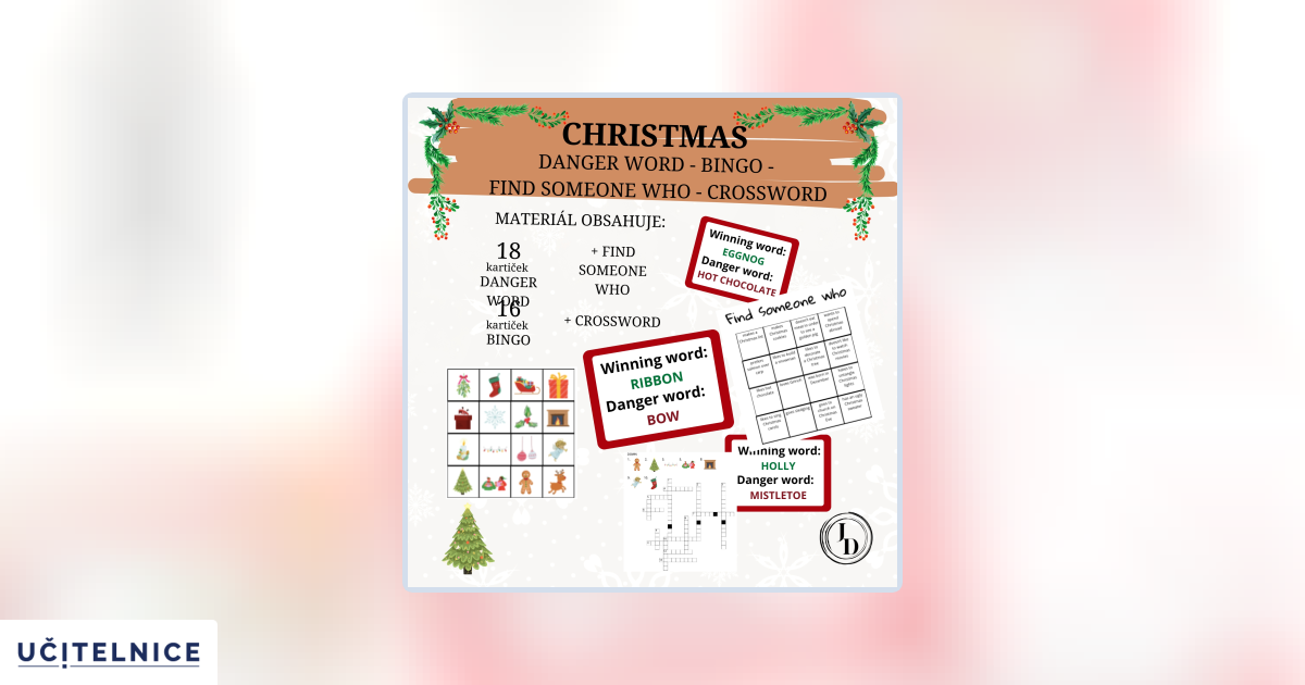Materiál - Set - 4 Christmas activities (Bingo, Find someone who ...