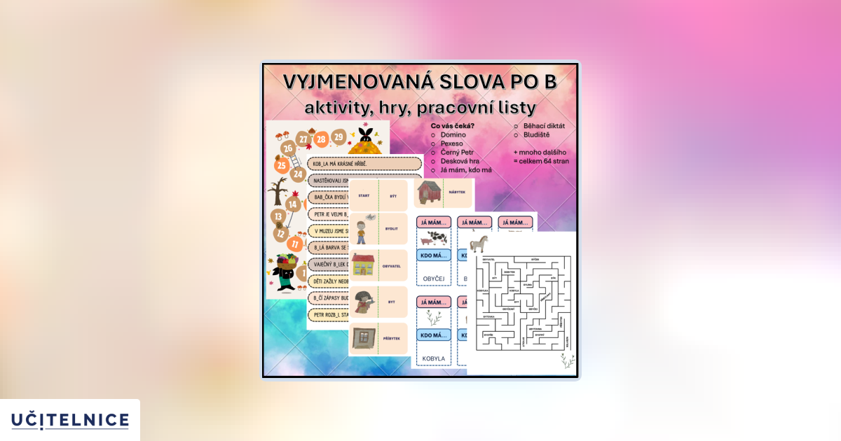 Vyjmenovaná slova po B | Učitelnice