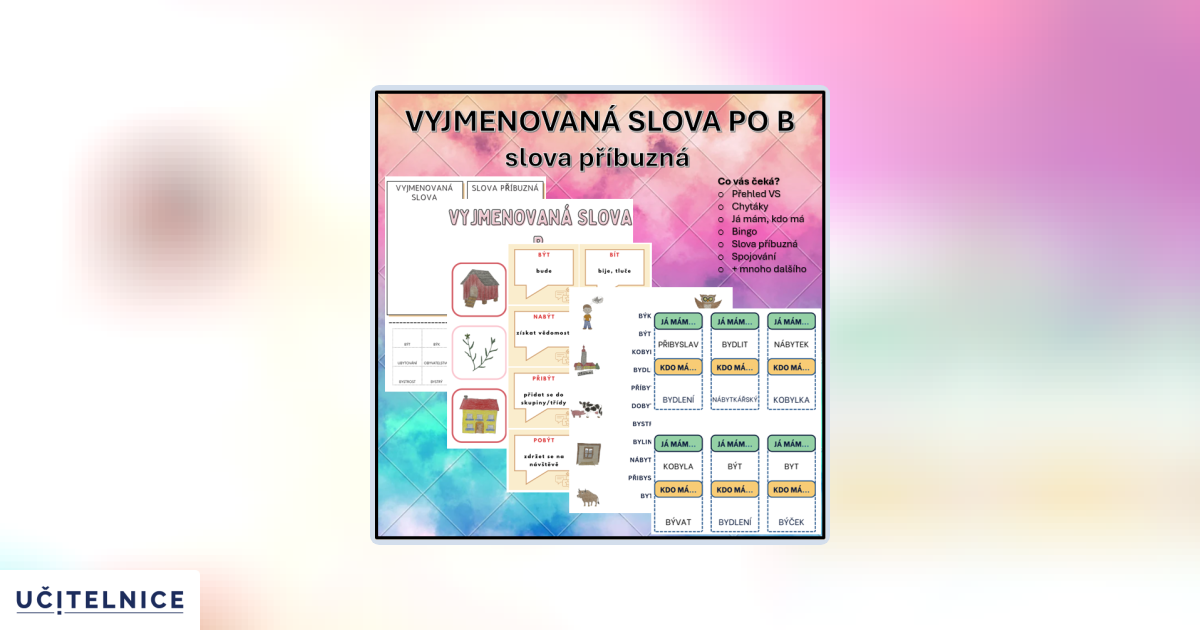 Vyjmenovaná slovo po B - přehled a slovo příbuzná | Učitelnice