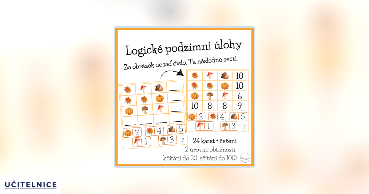 Logické podzimní úlohy | Učitelnice