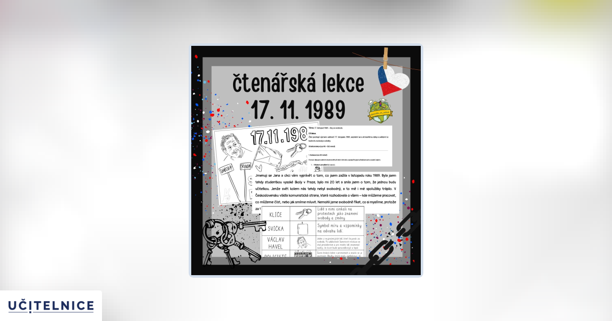čtenářská lekce - 17. listopadu 1989 | Učitelnice